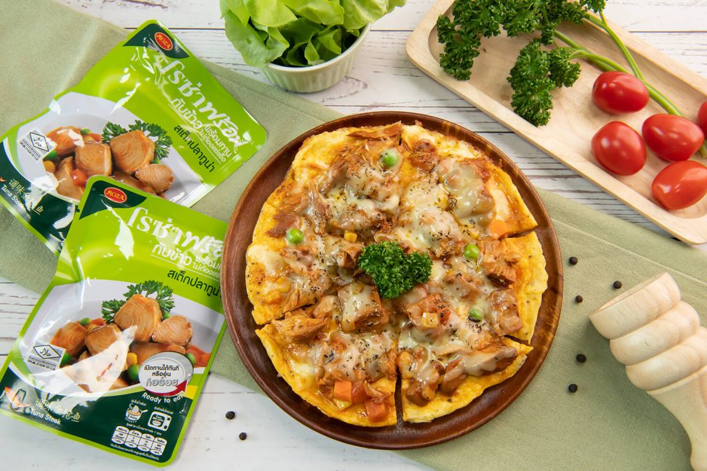 พิซซ่าไข่ชีสสเต็กทูน่า | Hi-Q Food Products Co., Ltd.